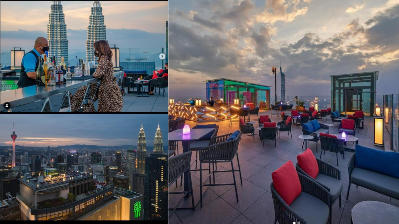 This might give you Vertigo! The tallest rooftop bar at the 60th floor ...